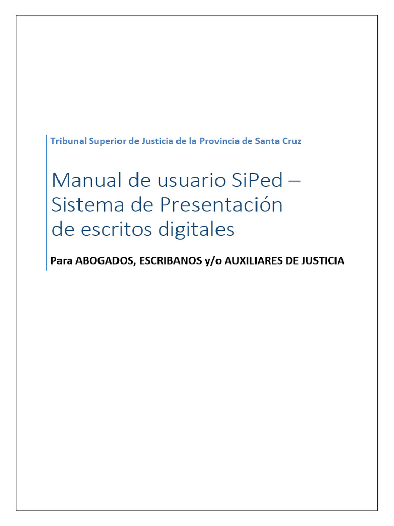 Manual Usuario Siped | PDF | Informática