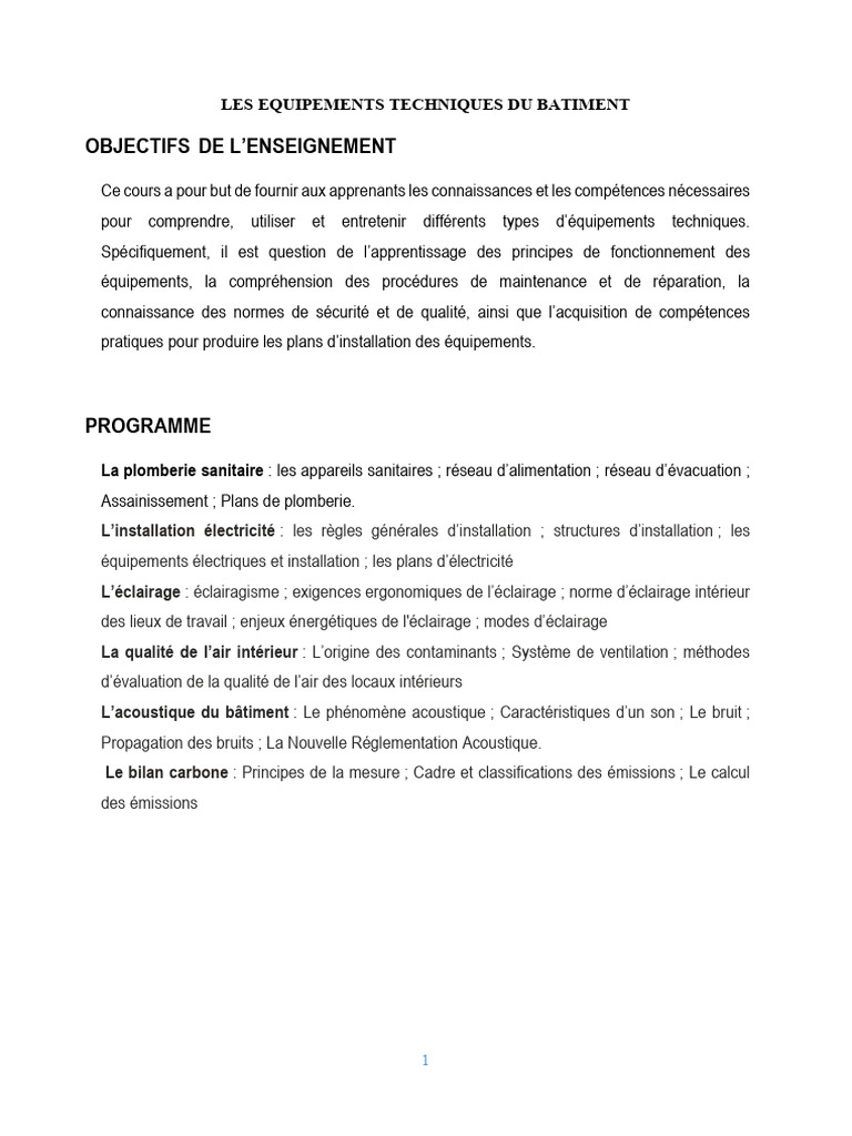 Aru 321 Intro Aux Equipements Techniques | PDF | Assainissement | Eaux ...