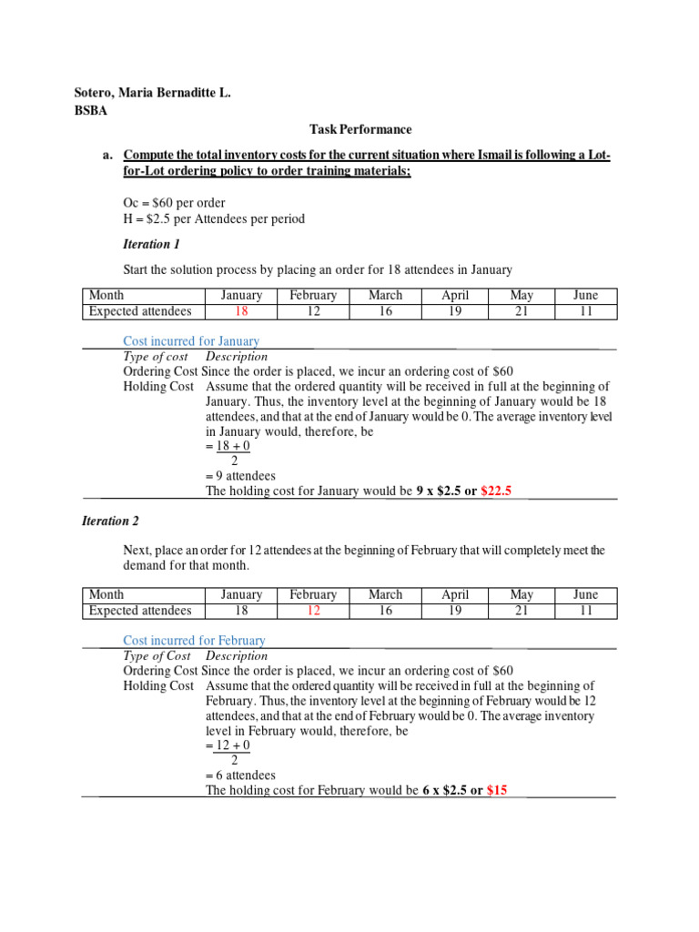 Sotero 07 Task Performance 1 Inventory | PDF | Inventory | Financial Accounting