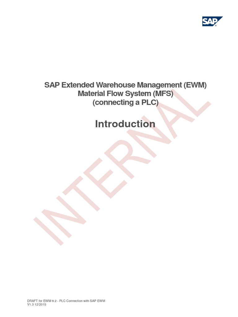 SAP Extended Warehouse Management (EWM) Material Flow System (MFS ...