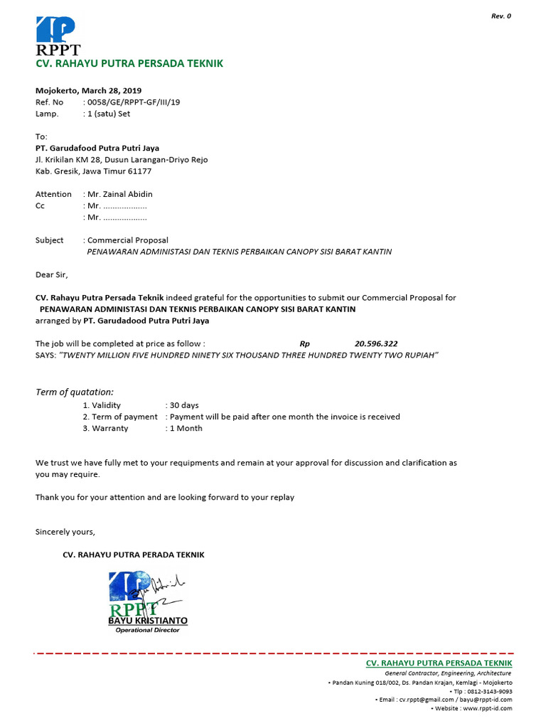 RAB Canopy Area Sisi Barat Kantin | PDF