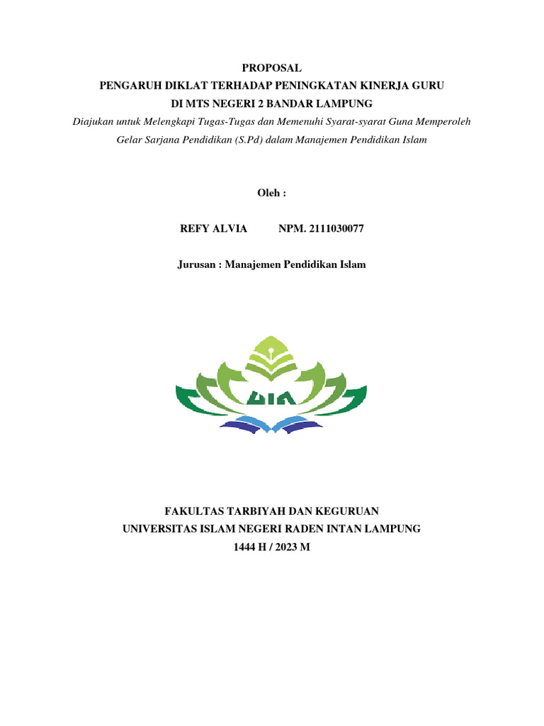 Proposal Metopen Refy Alvia | PDF