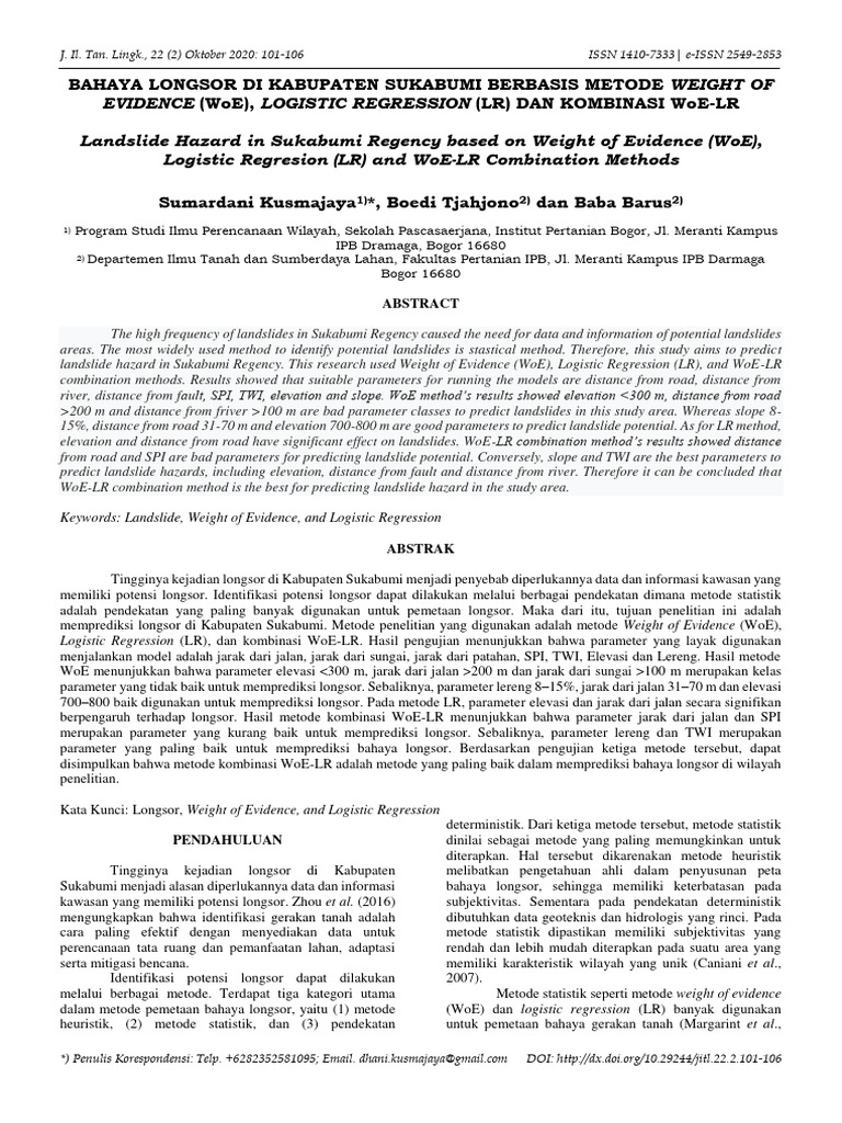 WoE & Regresi Logistik Sukabumi | PDF | Interpolation | Multivariate Statistics