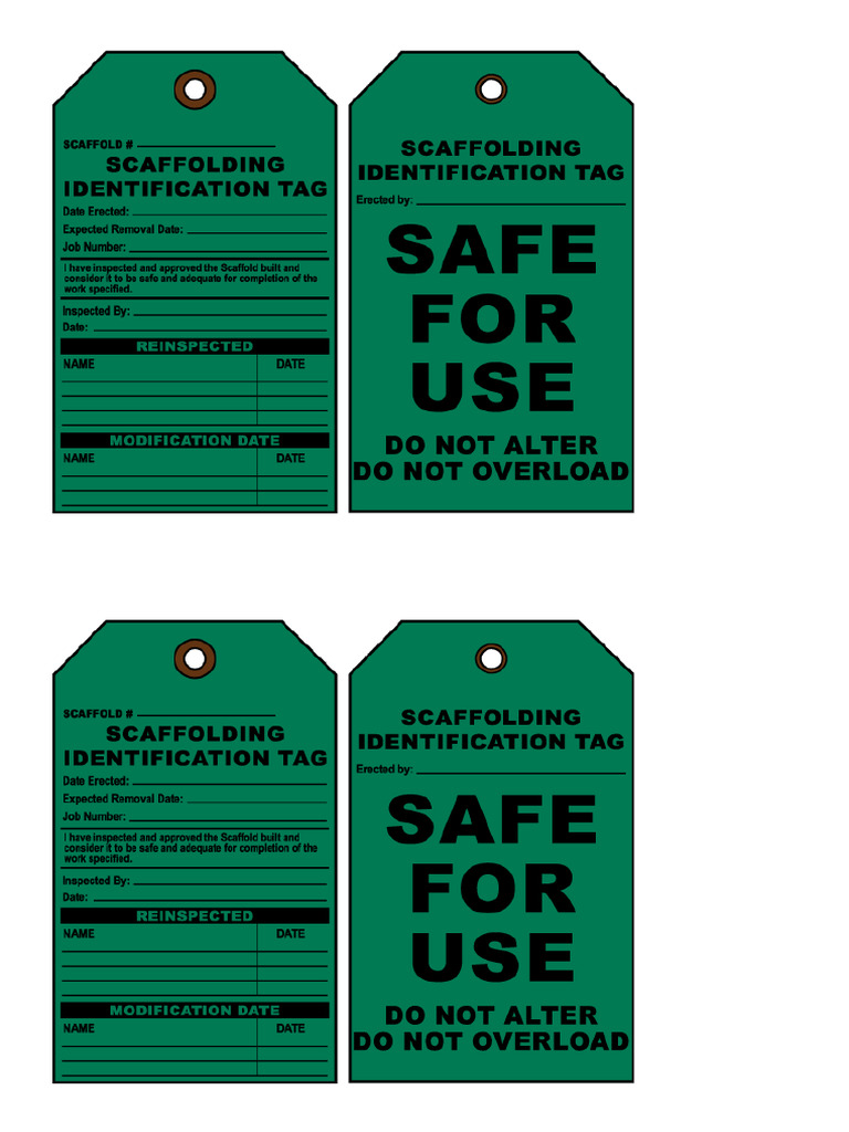 Scaffold Tags | PDF
