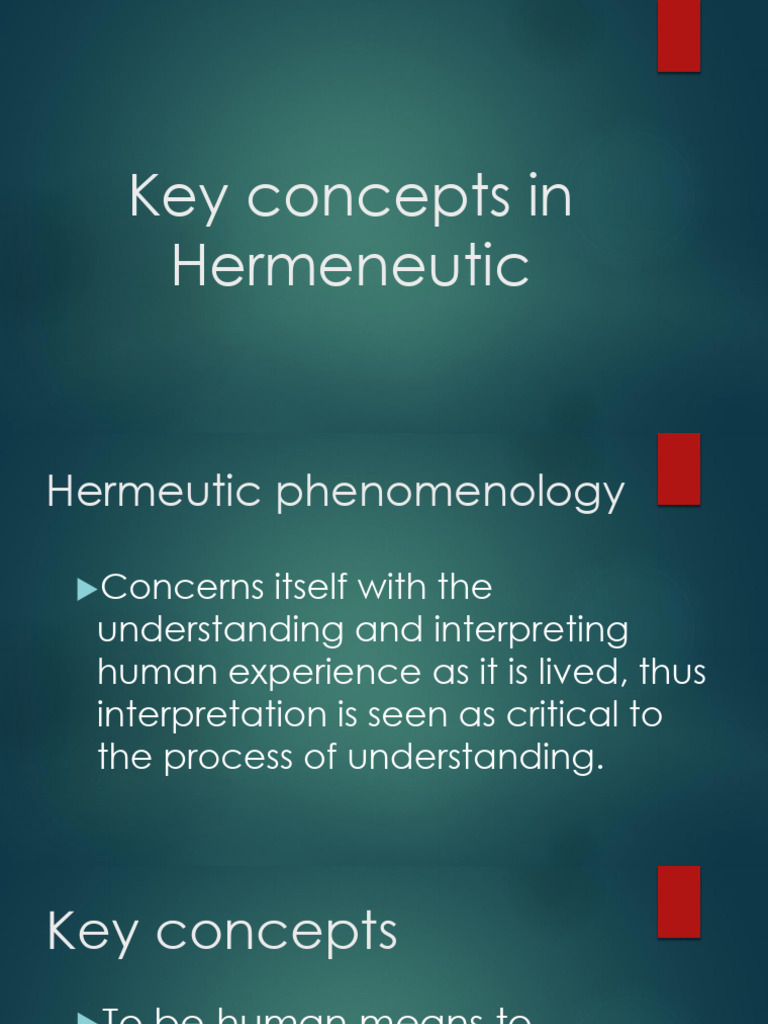 Key Concepts in Hermeneutic | PDF