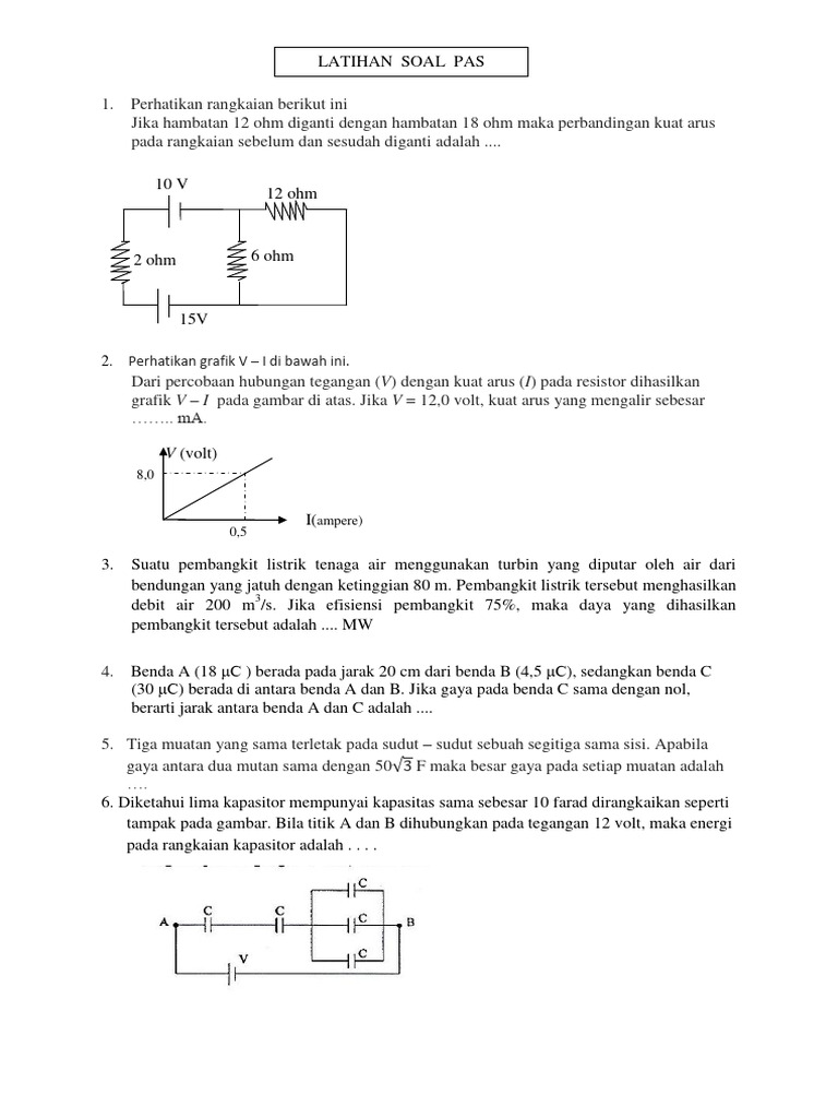 Latihan Soal Pas 2023 | PDF