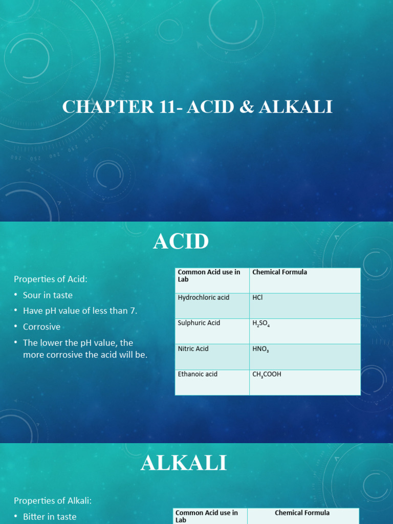 Chap 11 - Acid and Base | PDF | Acid | Hydroxide
