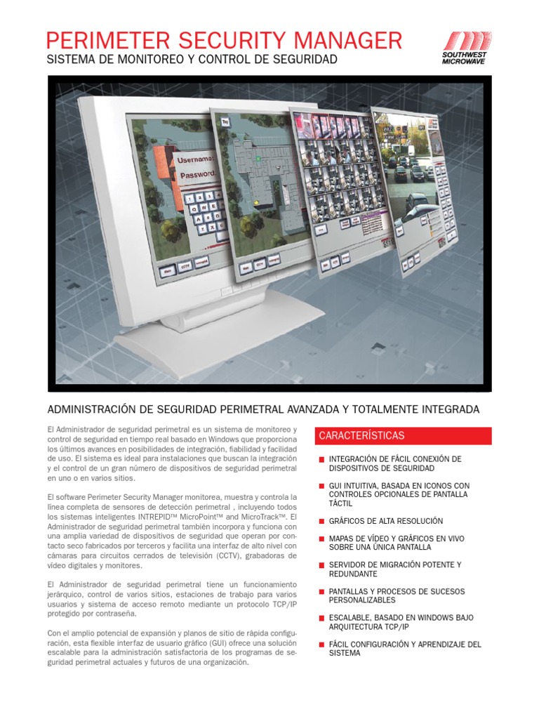 Perimeter Security Manager Data Sheet ES | PDF | Interfaces gráficas de ...