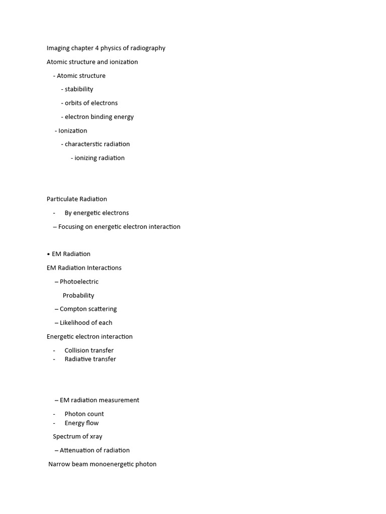 Radiography Physics Essentials | PDF | Science & Mathematics