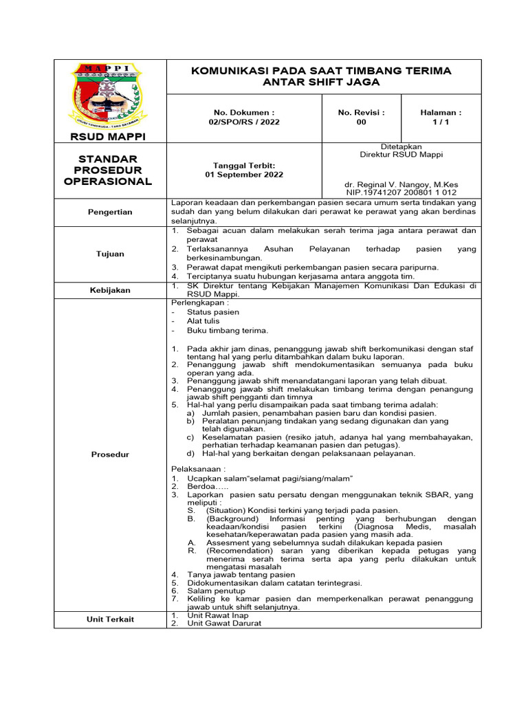 (Sop) Timbang Terima-1 | PDF