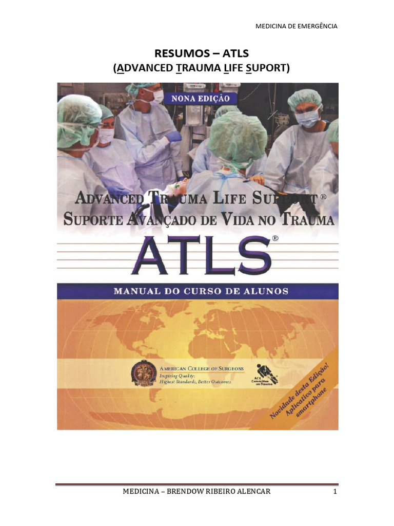 Atls - Resumo Completo | PDF | Dor | Remédio