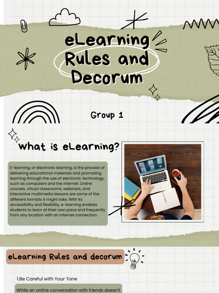 Green and White Doodle Thesis Defense Presentation | PDF | Educational Technology | Communication