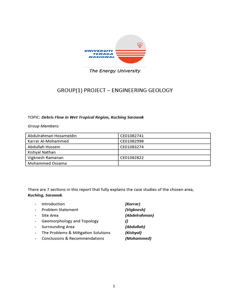 GROUP 1 - Geology Project | PDF | Rock (Geology) | Geomorphology