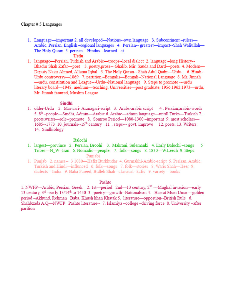 Chapter # 5 Languages | PDF Chapter # 5 Languages | PDF