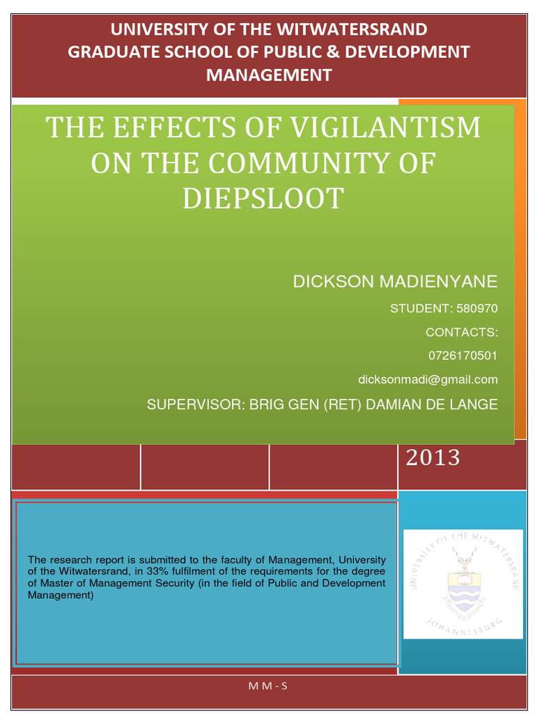 Effects of Vigilantism On The Community | PDF | Justice | Crime & Violence