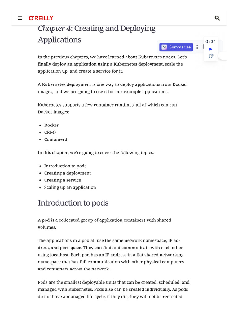 Kubernetes Chapter 4 Creating And Deploying Appli Command Line