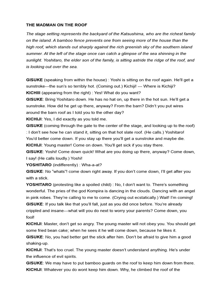 The Madman On The Roof | PDF