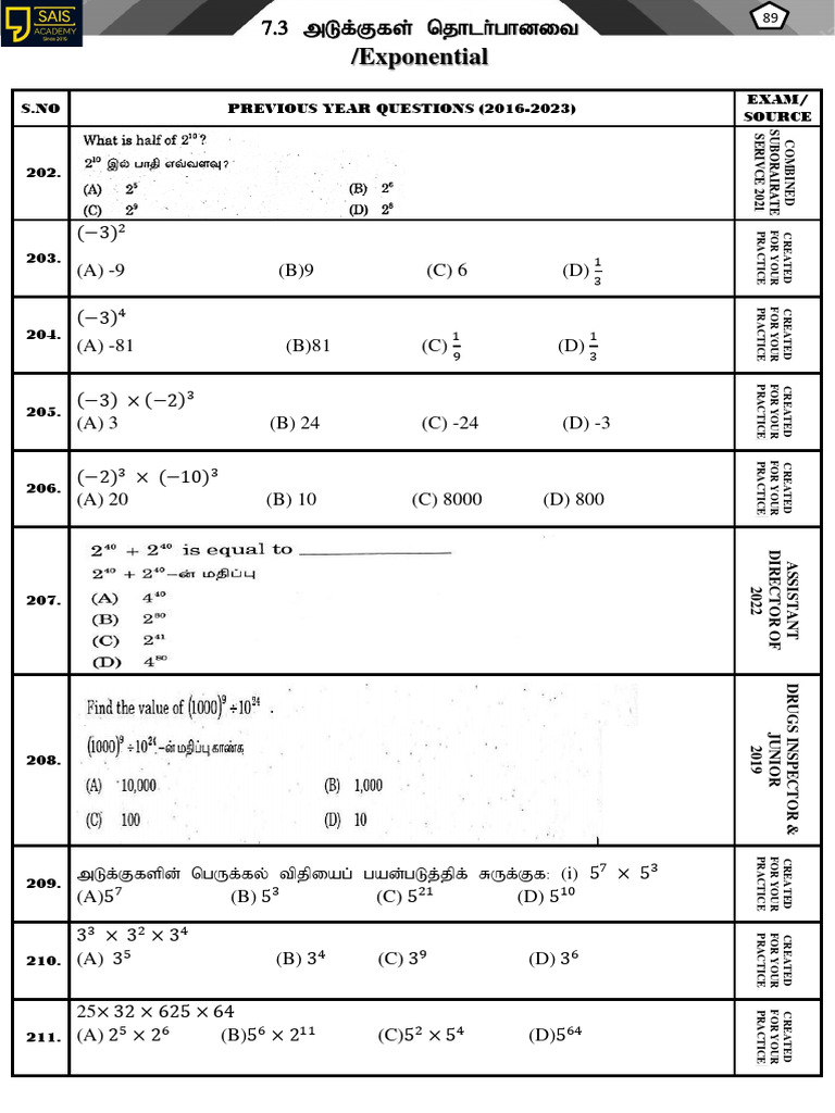 TNPSC Old Ques Simplification | PDF | Algebra | Mathematics