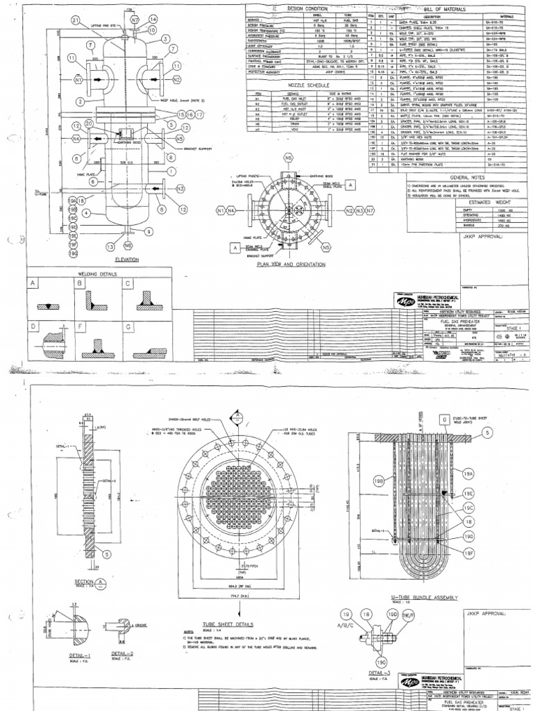 Drawing Gas Preheater | PDF