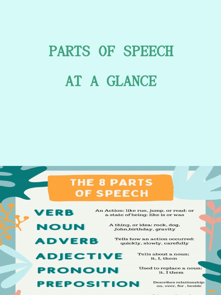 Parts of Speech | PDF | Part Of Speech | Adverb