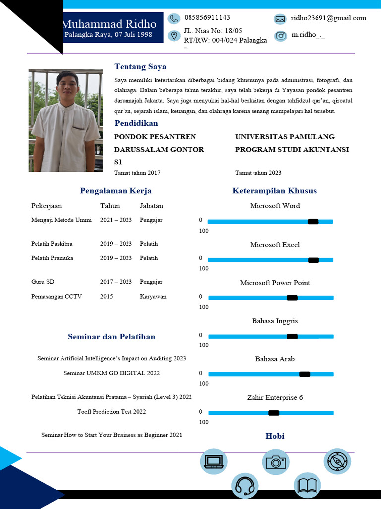 CV Muhammad Ridho Terupdate | PDF
