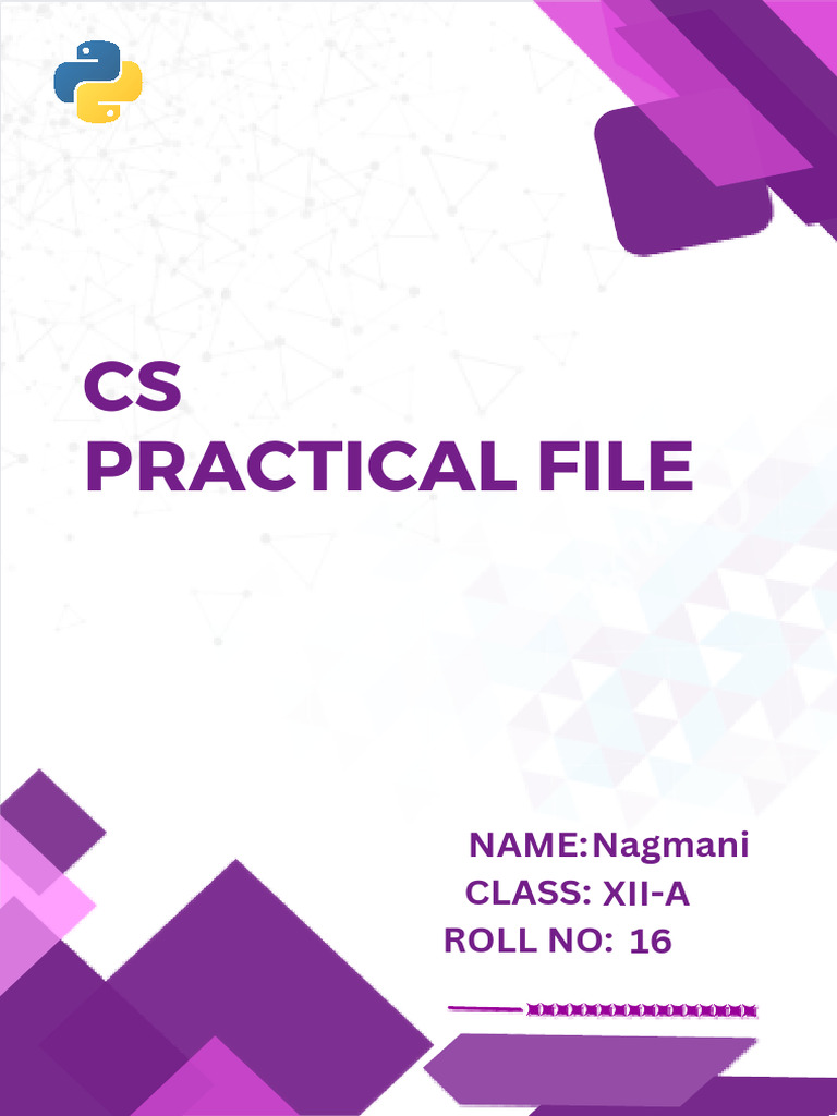 Cs Practical | PDF | Computing | Computer Programming Cs Practical | PDF | Computing | Computer Programming
