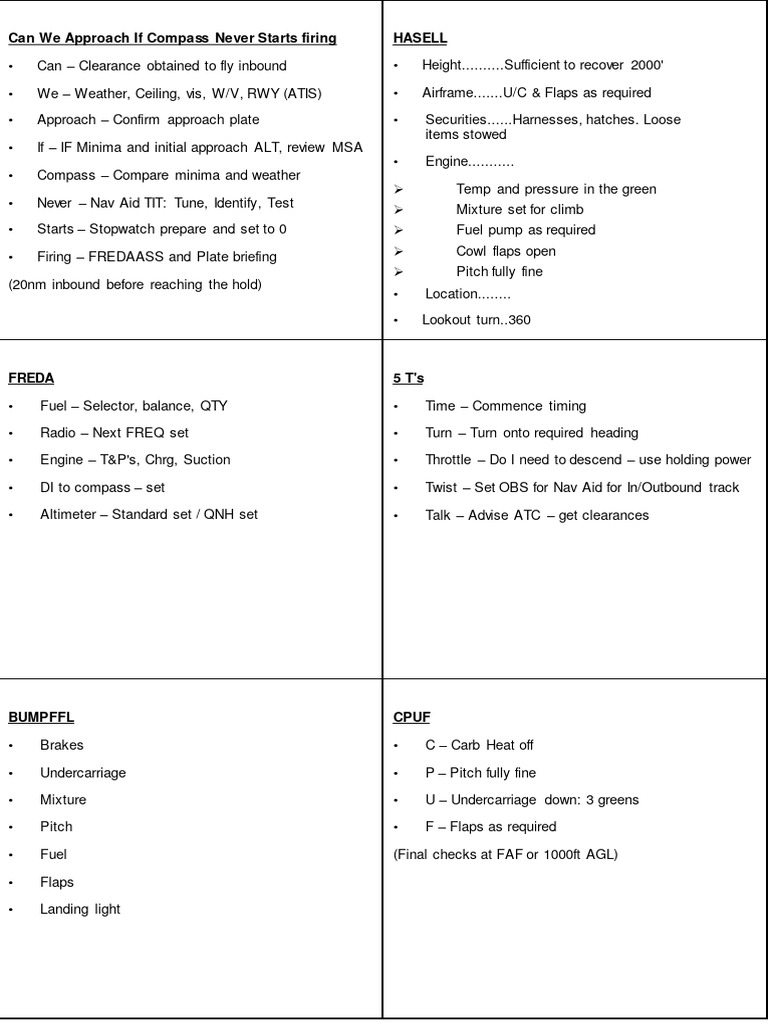 CHECKLISTS | PDF | Aviation | Aviation Safety