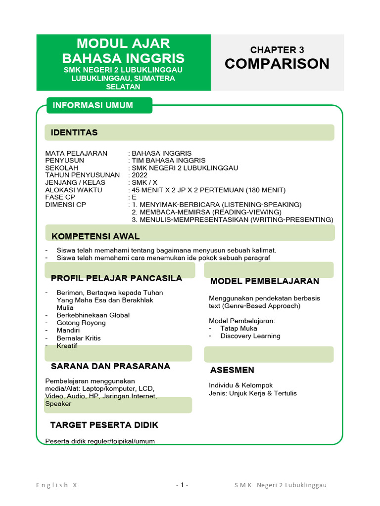 MODUL 3 Degree of Comparison | PDF