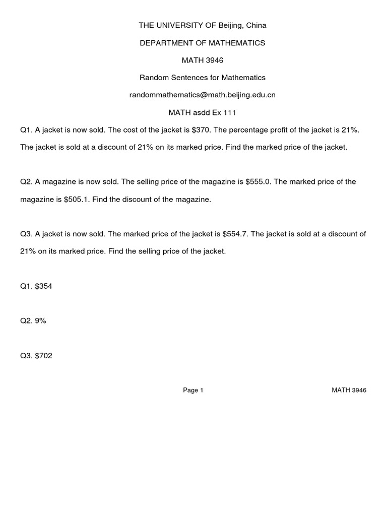 MATH Asdd Ex 111 | PDF | Financial Economics | Economies