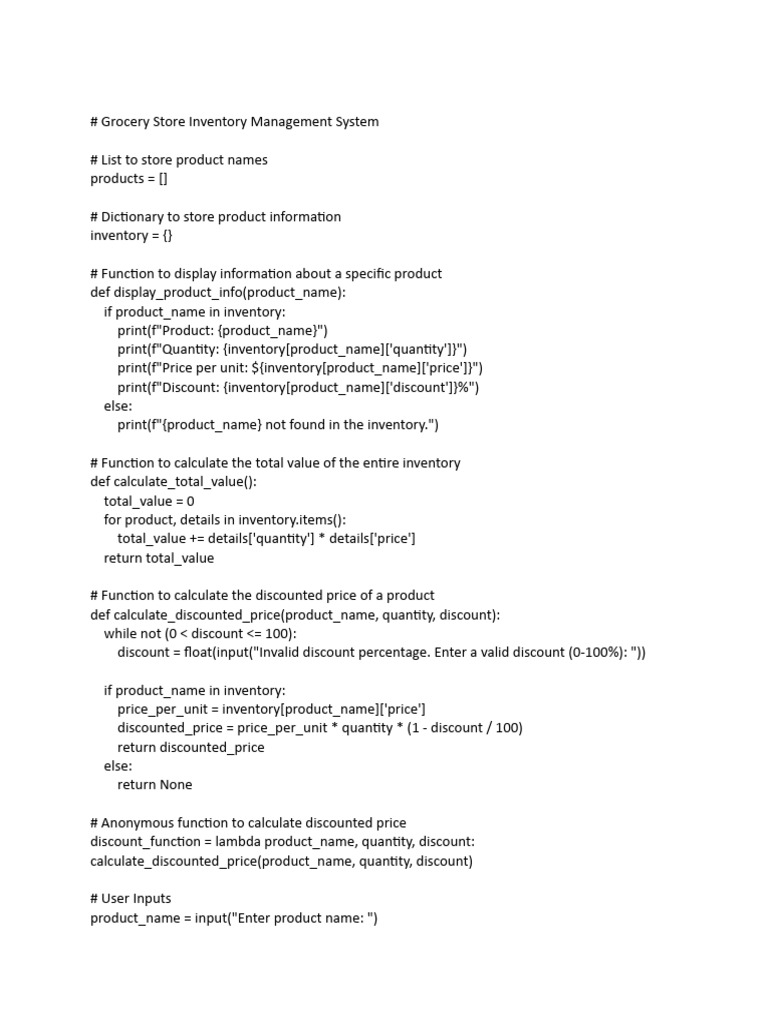Programming | PDF | Inventory | Business Economics