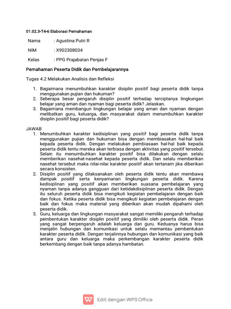 T4-6 Elaborasi Pemahaman - PPDP | PDF