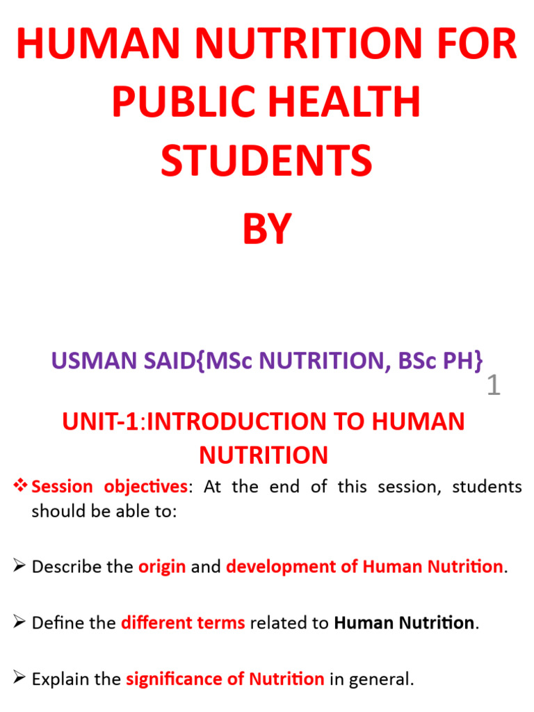 Introduction to Human Nutrition Basics | PDF | Carbohydrates | Cholesterol