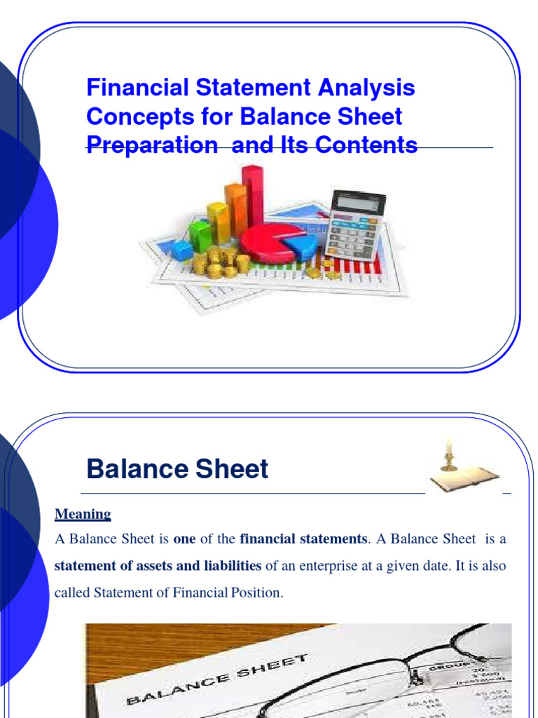 Chapter 6 Financial Statement Analysis Balance Sheet | PDF | Balance Sheet | Debits And Credits