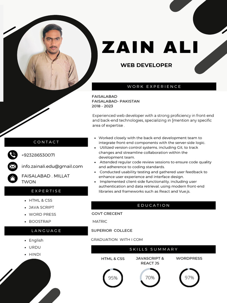 Zain Ali | PDF | Computers