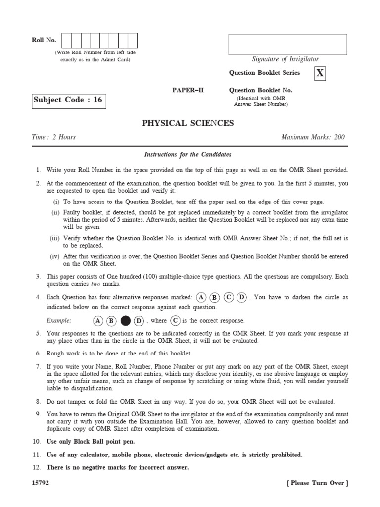 Physical Sciences Exam Question Paper | PDF | Neutron | Electron