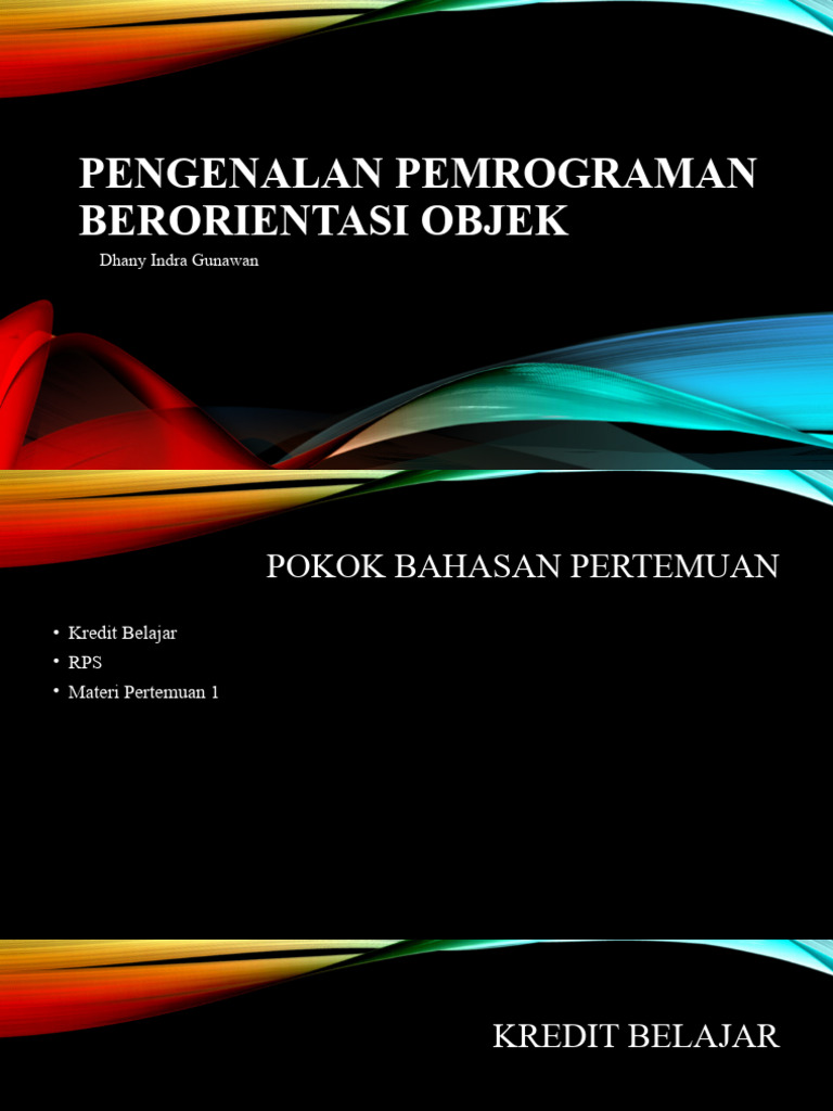 Pengenalan Pemrograman Berorientasi Objek 1 | PDF | Seni | Komputer