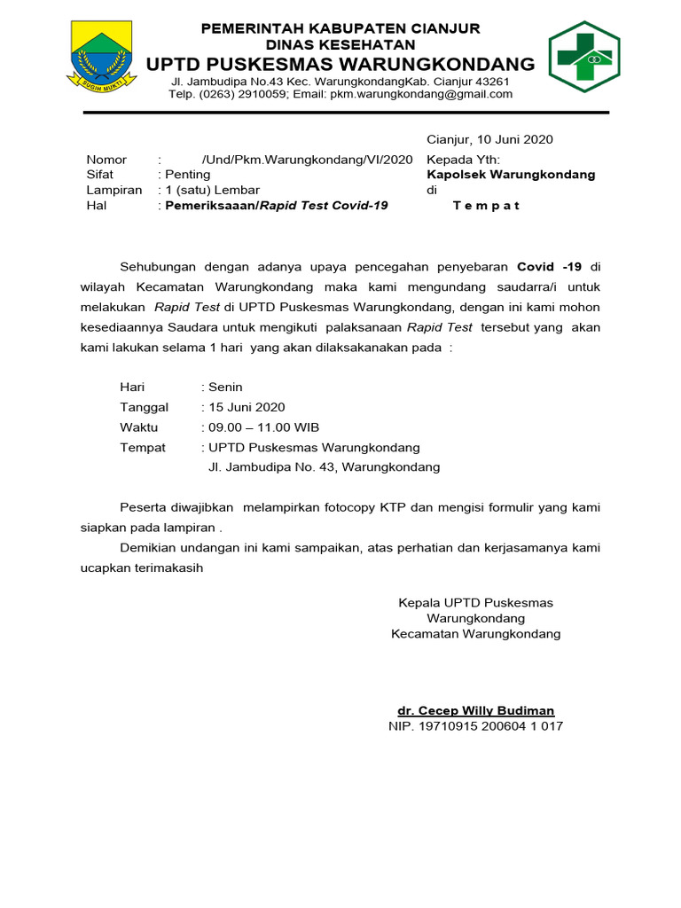Format Surat Header | PDF