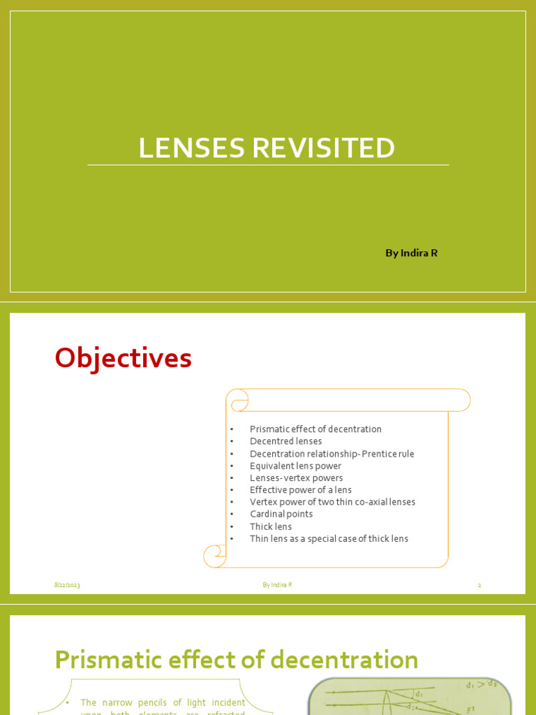 Lenses Revisited | PDF | Optics | Electromagnetism