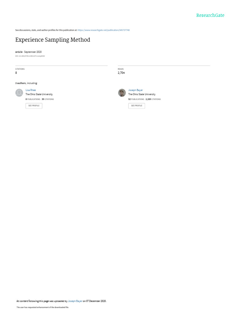 Postprint IEMP | PDF | Sampling (Statistics) | Data