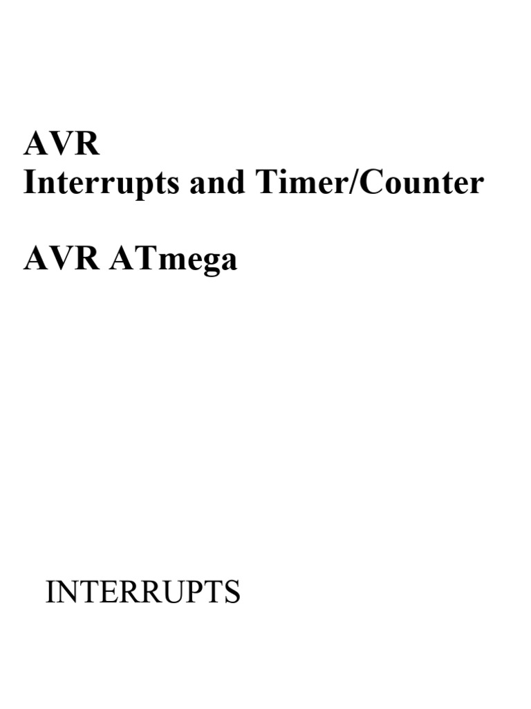 05 AVR Timer-Counter AVR | PDF | Timer | Computing