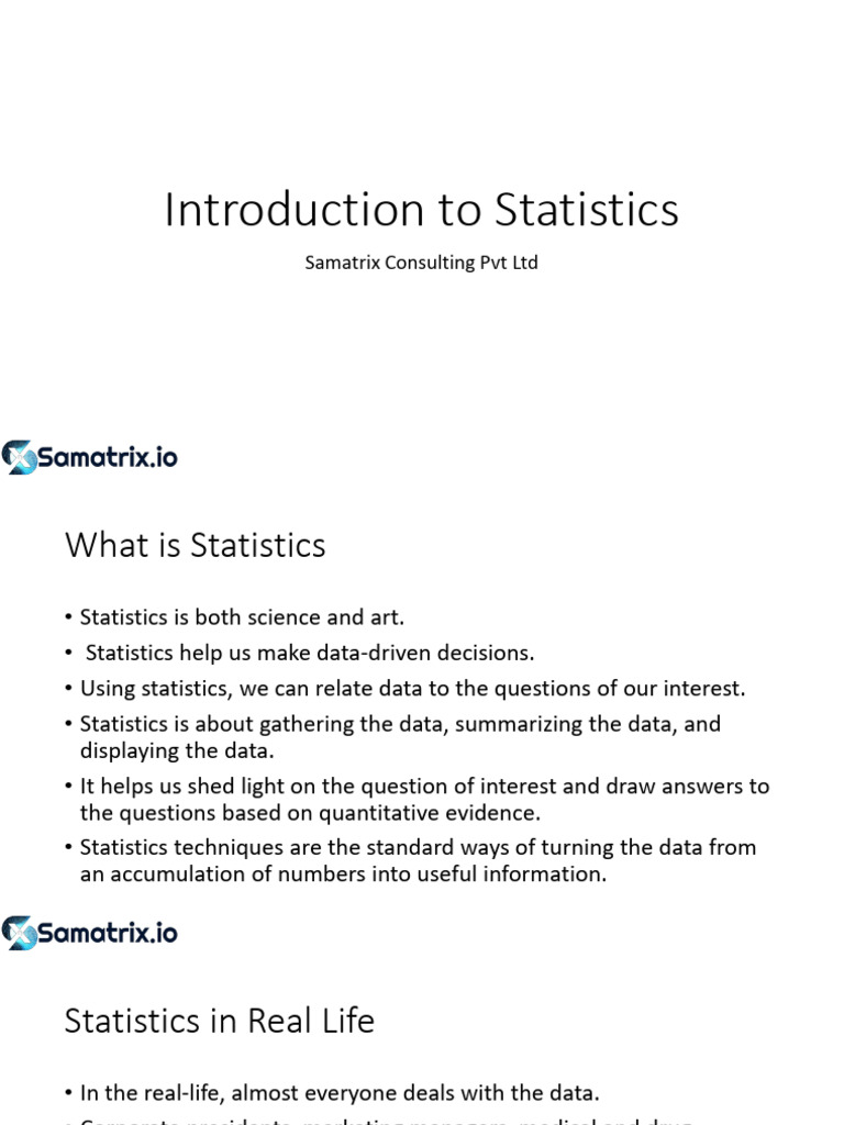 Introduction To Statistics Pdf Statistics Confounding