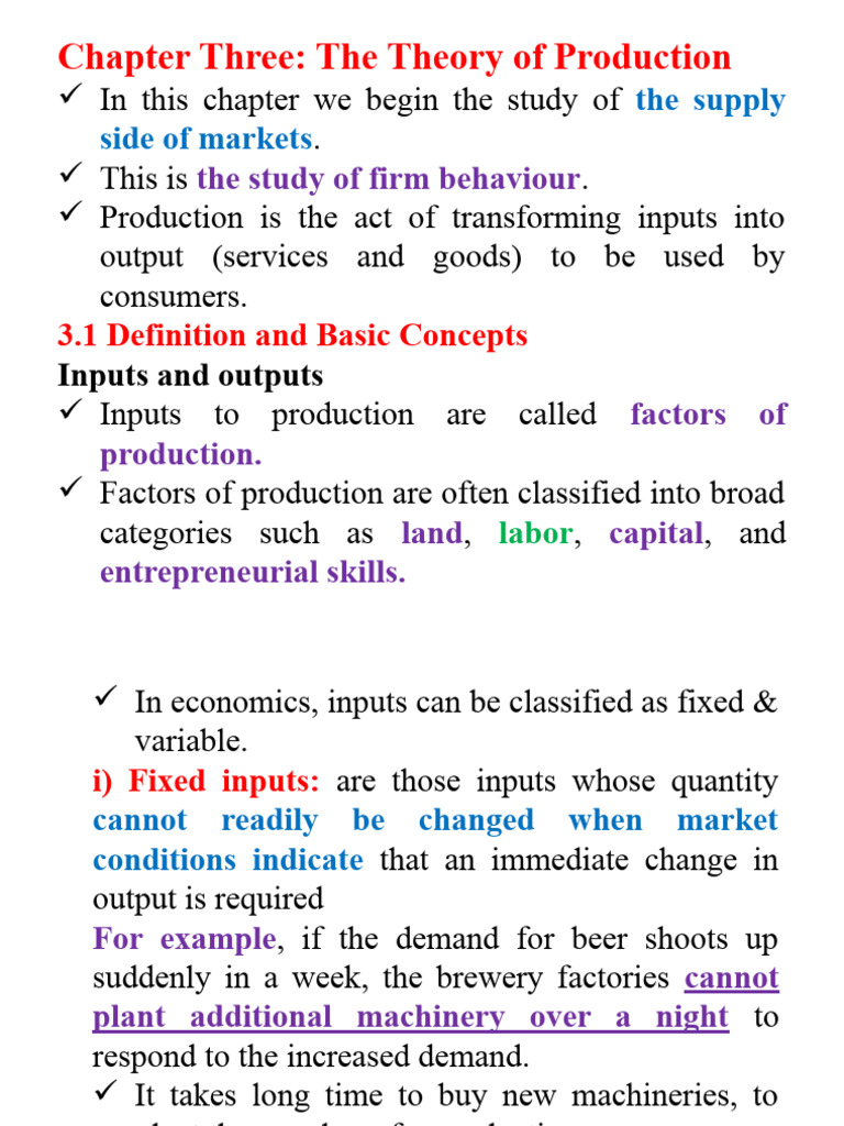 Chapter III Econ 2021 | PDF | Production Function | Labour Economics