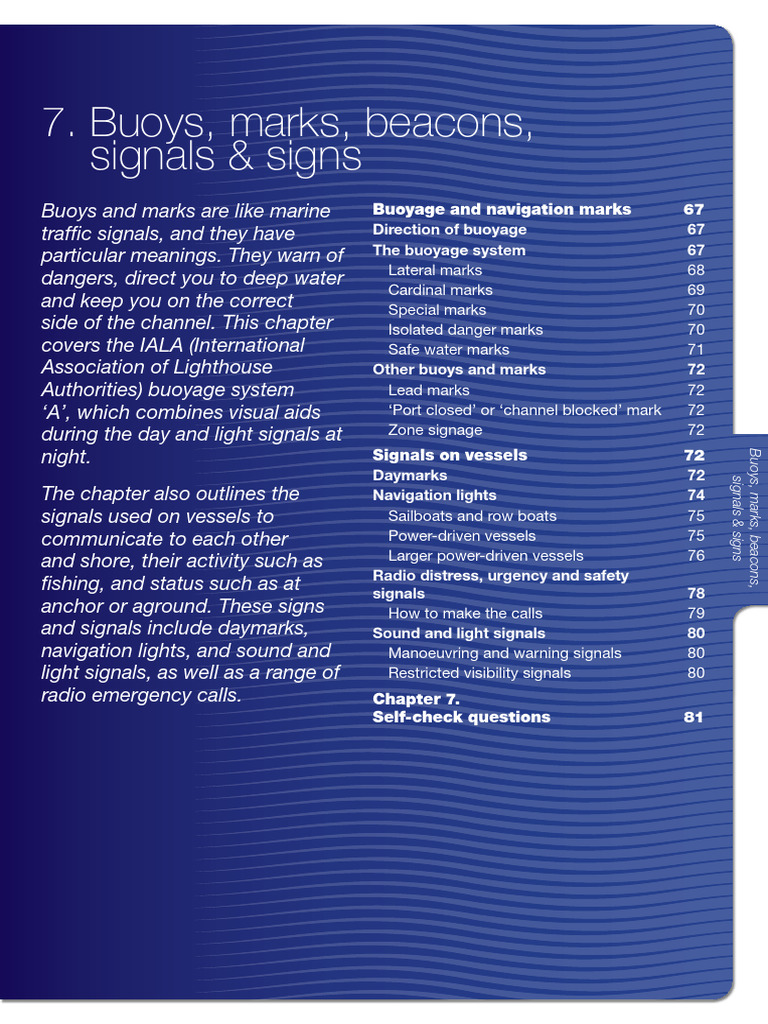 7 Buoys, Marks, Beacons, Signals and Signs | PDF | Water Transport ...