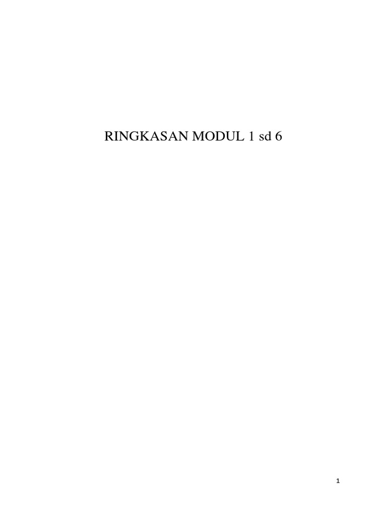 RINGKASAN MODUL 1 SD 6 V - 3.1 | PDF | Bisnis | Teknologi & Rekayasa