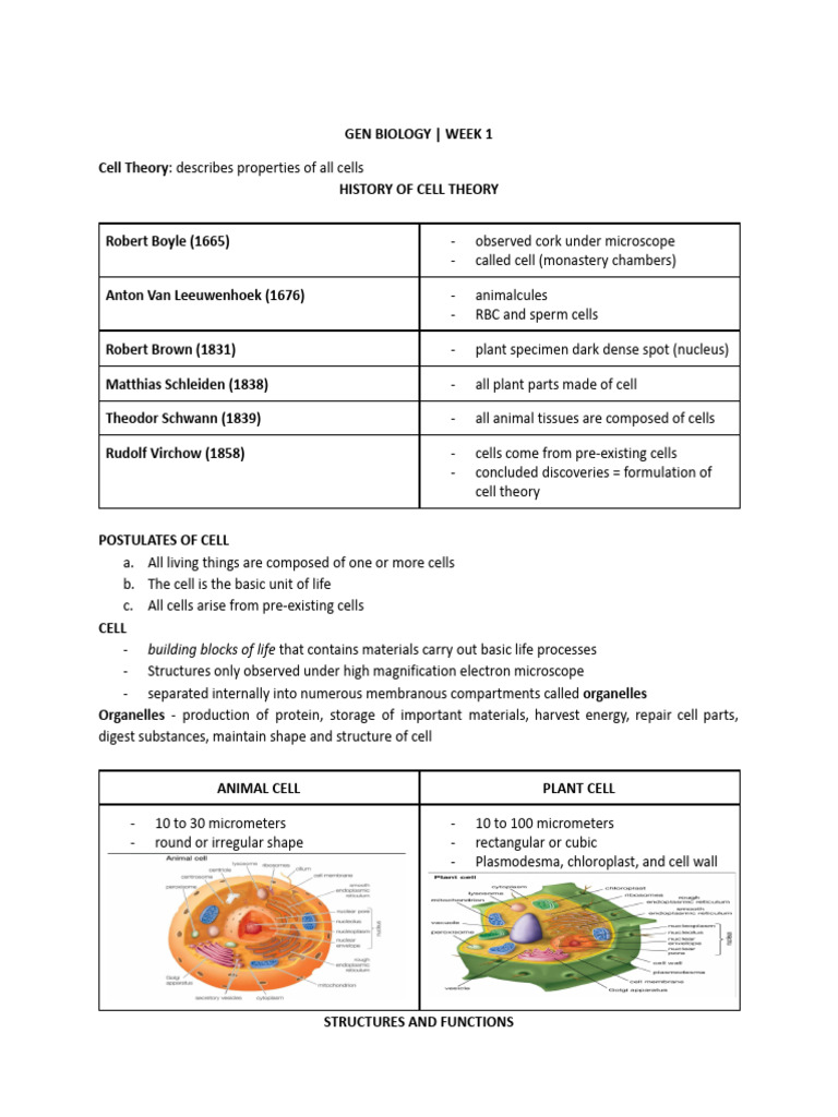 General Biology Notes For Grade 11 (1st Semester) | PDF | Cell Membrane ...