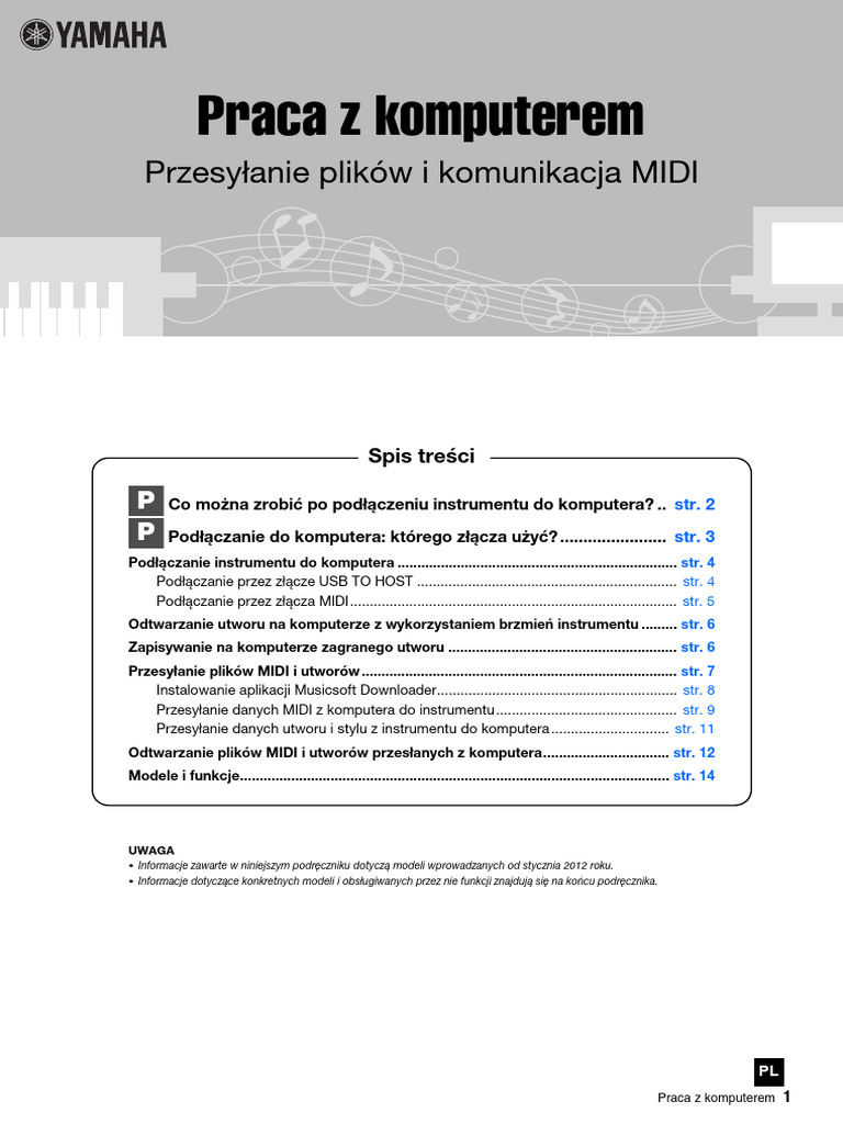 Yamaha Keyboard - Computer - PL - RM - c0 | PDF Yamaha Keyboard - Computer - PL - RM - c0 | PDF