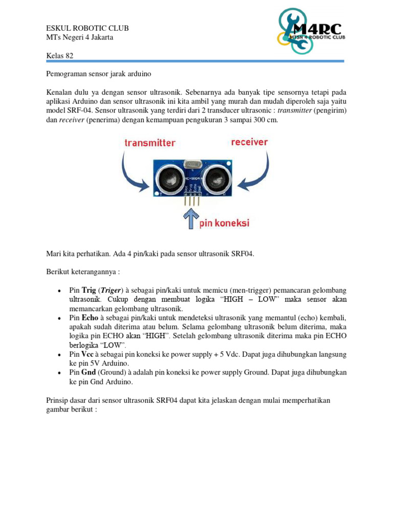 Program Sensor Jarak Arduino | PDF Program Sensor Jarak Arduino | PDF