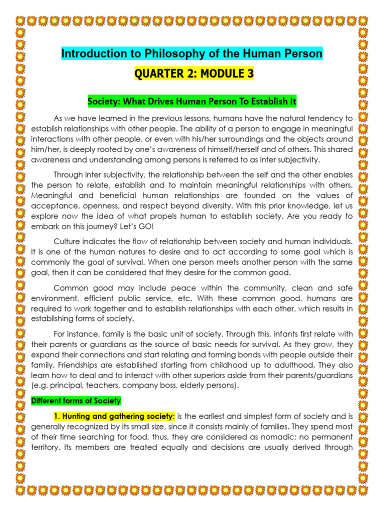 Iphp Quarter 2 Module 3 Activities | PDF | Society | Agriculture