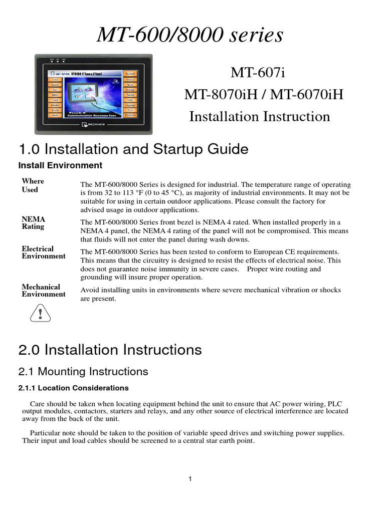 MT-600/8000 Series Installation Guide | PDF | Power Supply | Computer ...