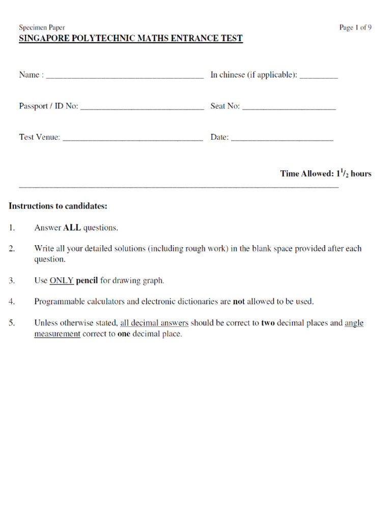 Poly Test 1 | Download Free PDF | Angle | Trigonometric Functions